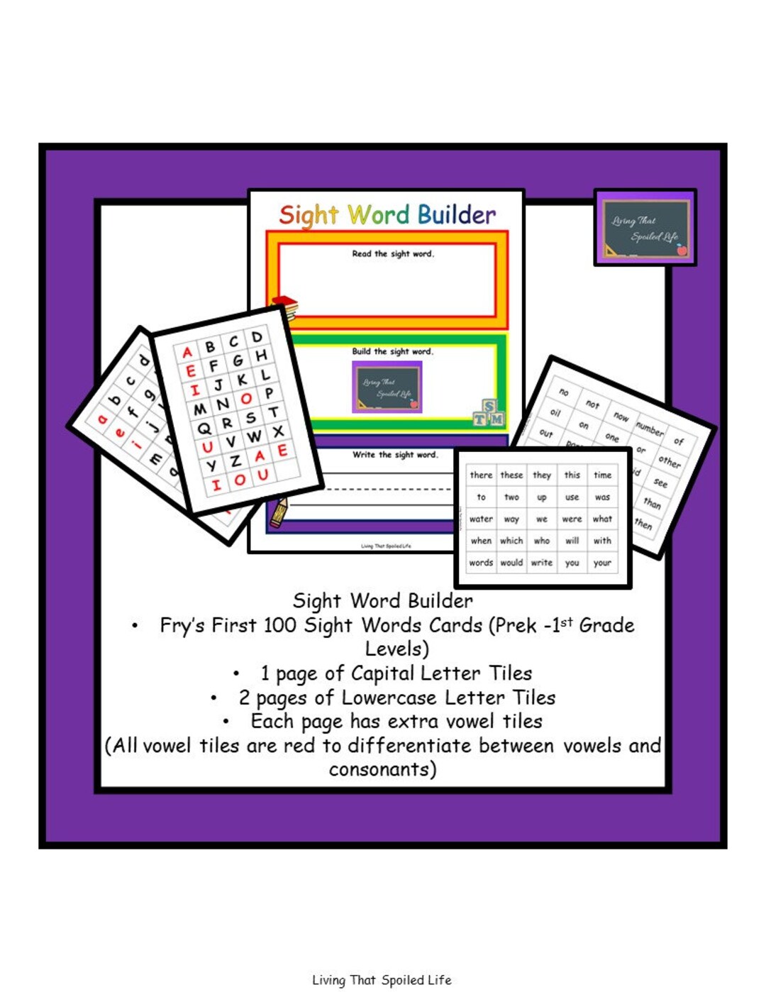 Sight Word Building Printable Worksheet Activity for Preschool ...