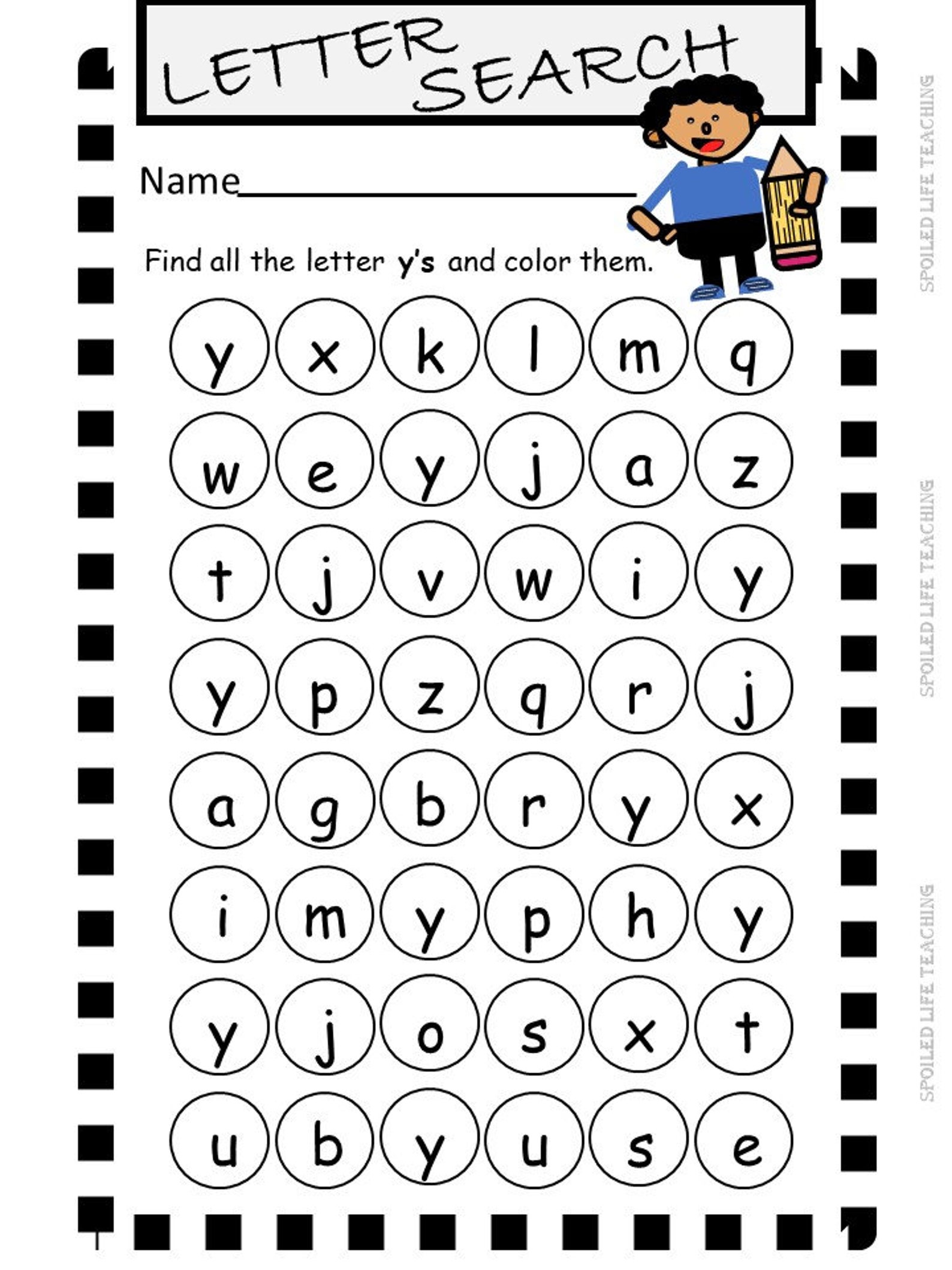Alphabet Letter Search Printable 78pgs Lettres | Etsy