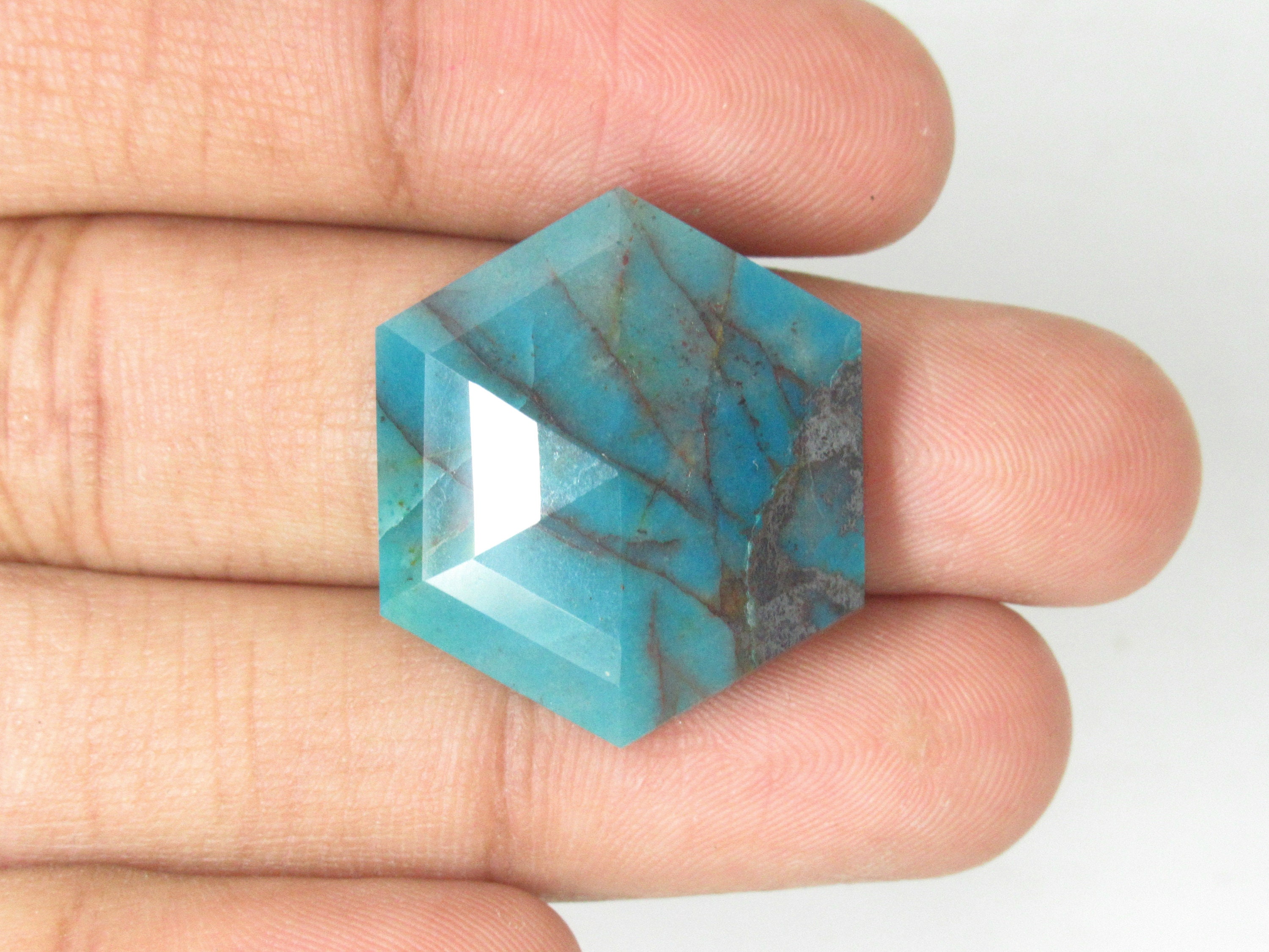Natural Chrysocolla Gemstones Hexagon Shape Gemstones - Etsy