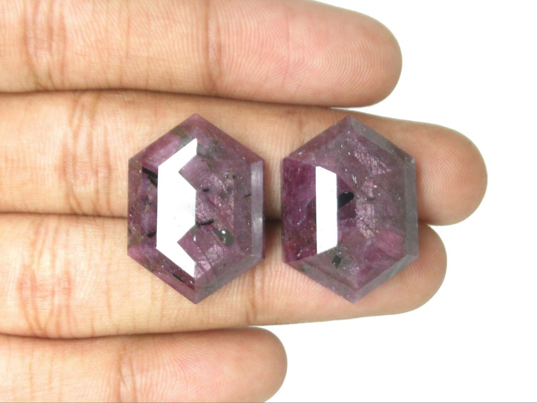 Hexagon Shape Gems, Natural Sapphire Gemstones, Faceted Cut Gemstones ...