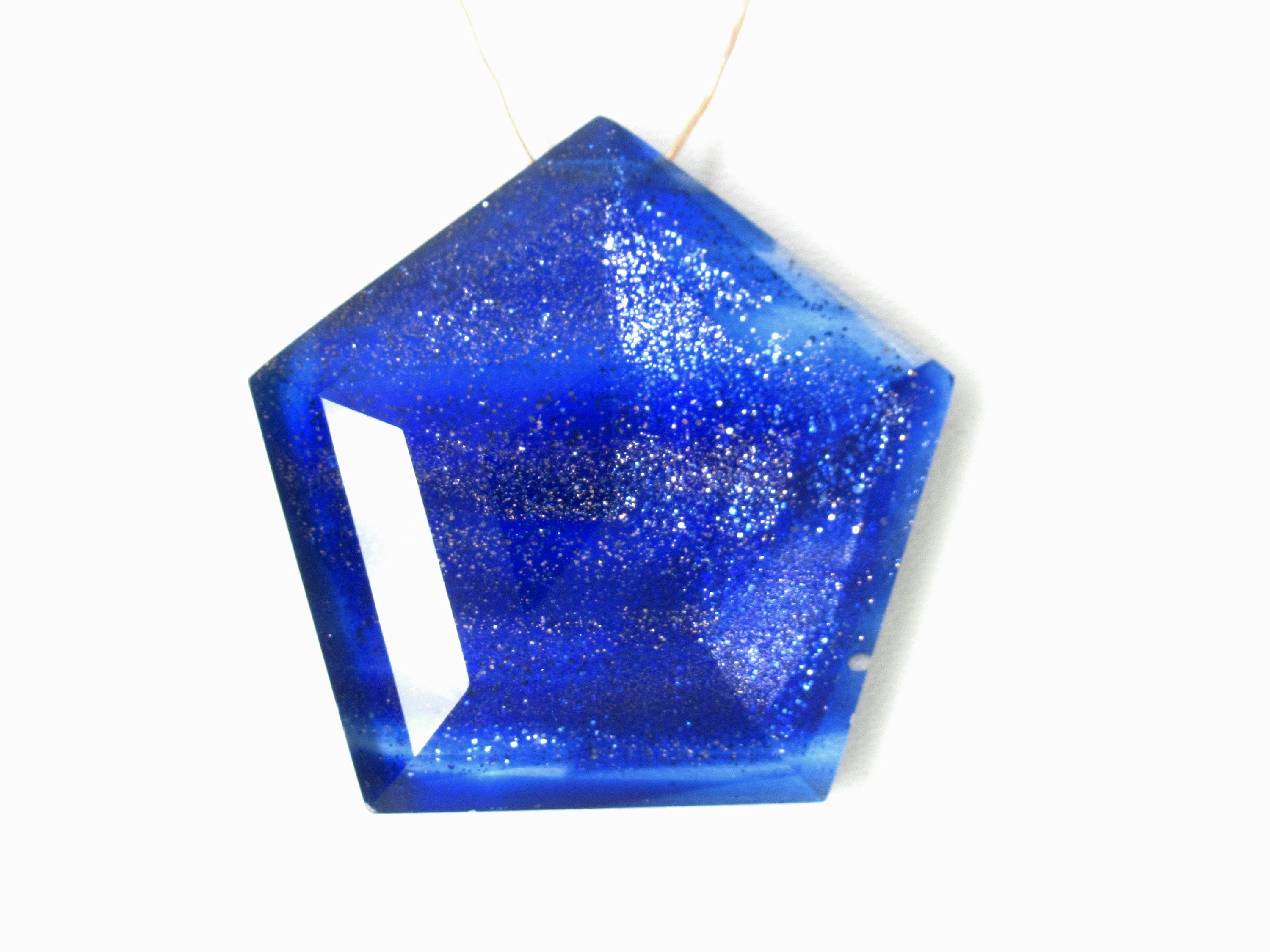 Blue Lolite Moonstone Quartz Gemstones, Pentagon Shape Gemstones ...