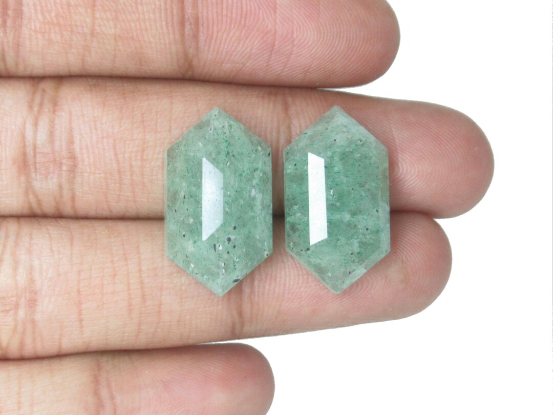 Genuine Strawberry Quartz Gemstones, Hexagon Shape Gemstone, Cabochon ...