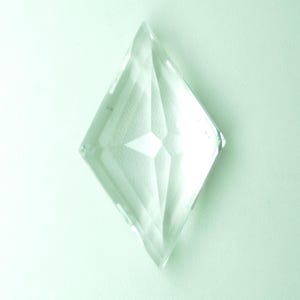 Faceted Cut Rhombus Shape Gems, Natural Crystal Quartz Gemstones, Clear ...