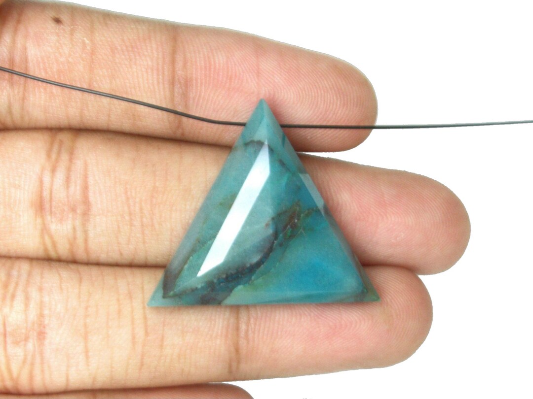 Natural Chrysocolla Gemstones, Triangle Shape Gemstones, Cabochon ...
