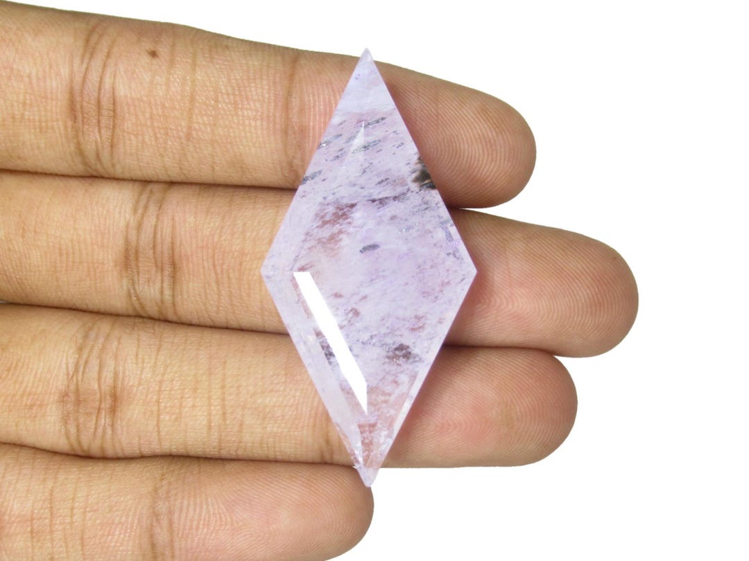 Synthetic Garden Quartz Gemstones, Rhombus Shape Faceted Cut Gemstone ...