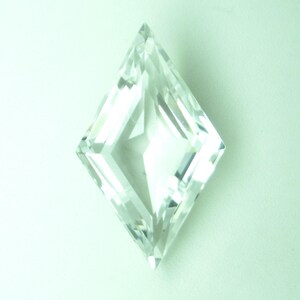 Faceted Cut Rhombus Shape Gems, Natural Crystal Quartz Gemstones, Clear ...
