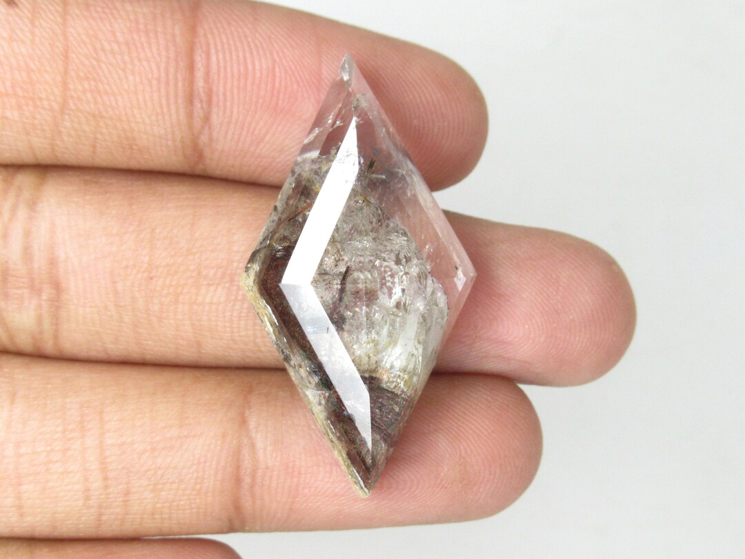 Natural Ghost Phantom Quartz Gemstones, Loose Gemstones, Rhombus Shape ...