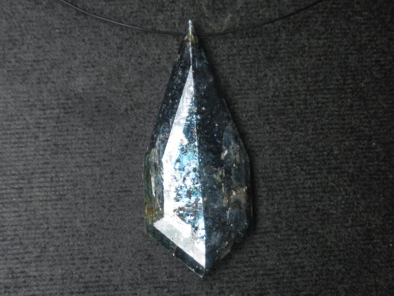 Natural Kyanite Gemstone Pendant, Blue Flash Loose Beads, Faceted AAA+ ...