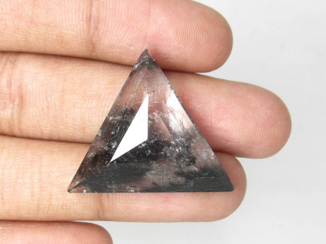 Natural Ghost Phantom Quartz Gemstones, Triangle Shape Gemstones, Loose ...