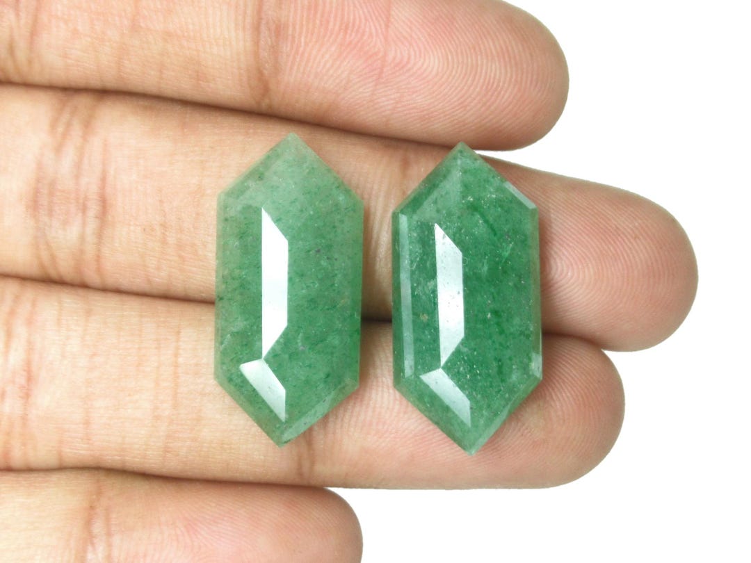 Natural Strawberry Quartz Gemstones, Faceted Cut Gemstones, Green ...