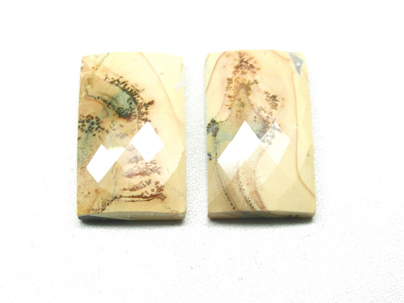 Natural Maligano Jasper Gemstones, Rectangle Shape Gemstones, Faceted ...