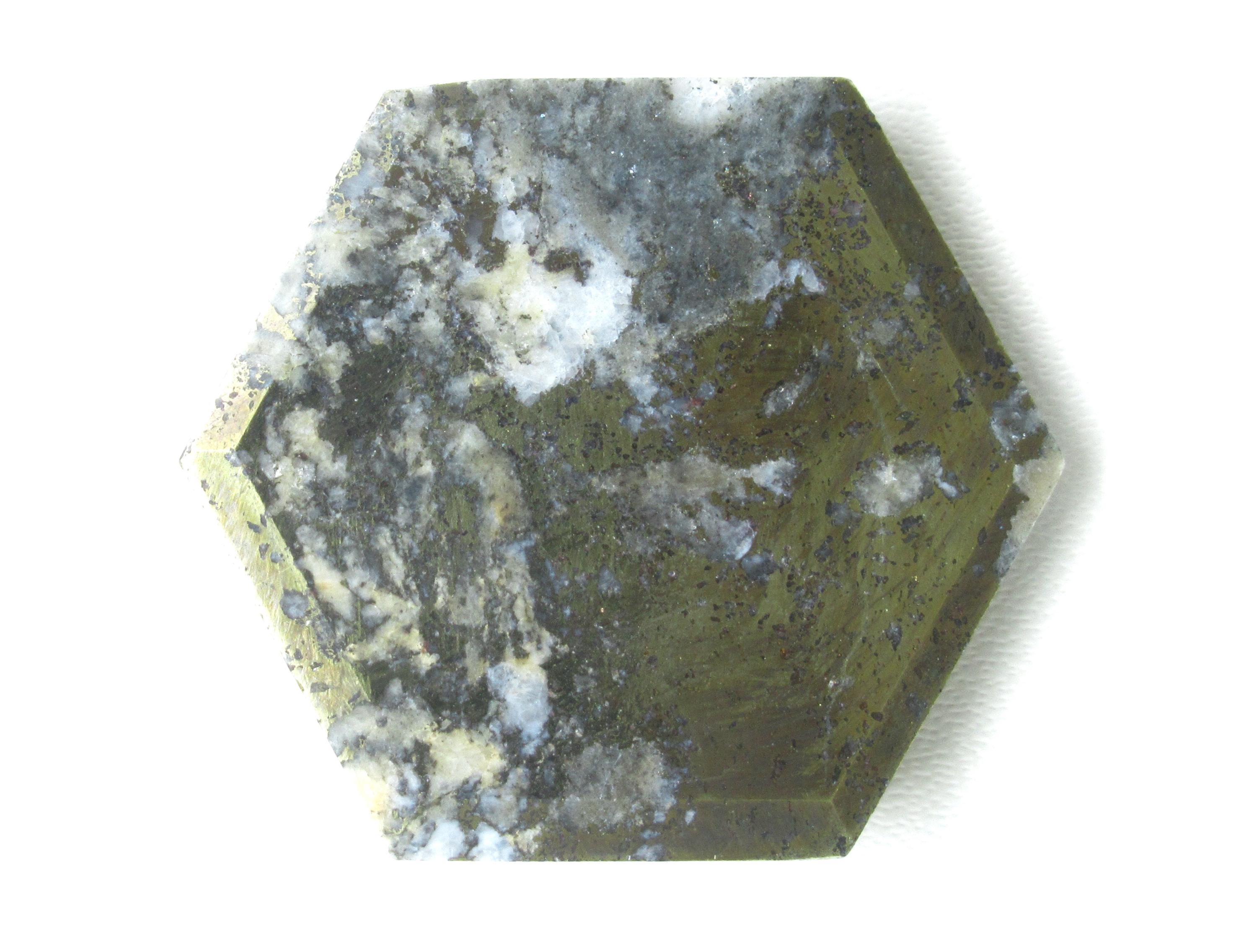 Natural Chalcopyrite Gemstones, Hexagon Shape Cabochon Faceted Cut ...