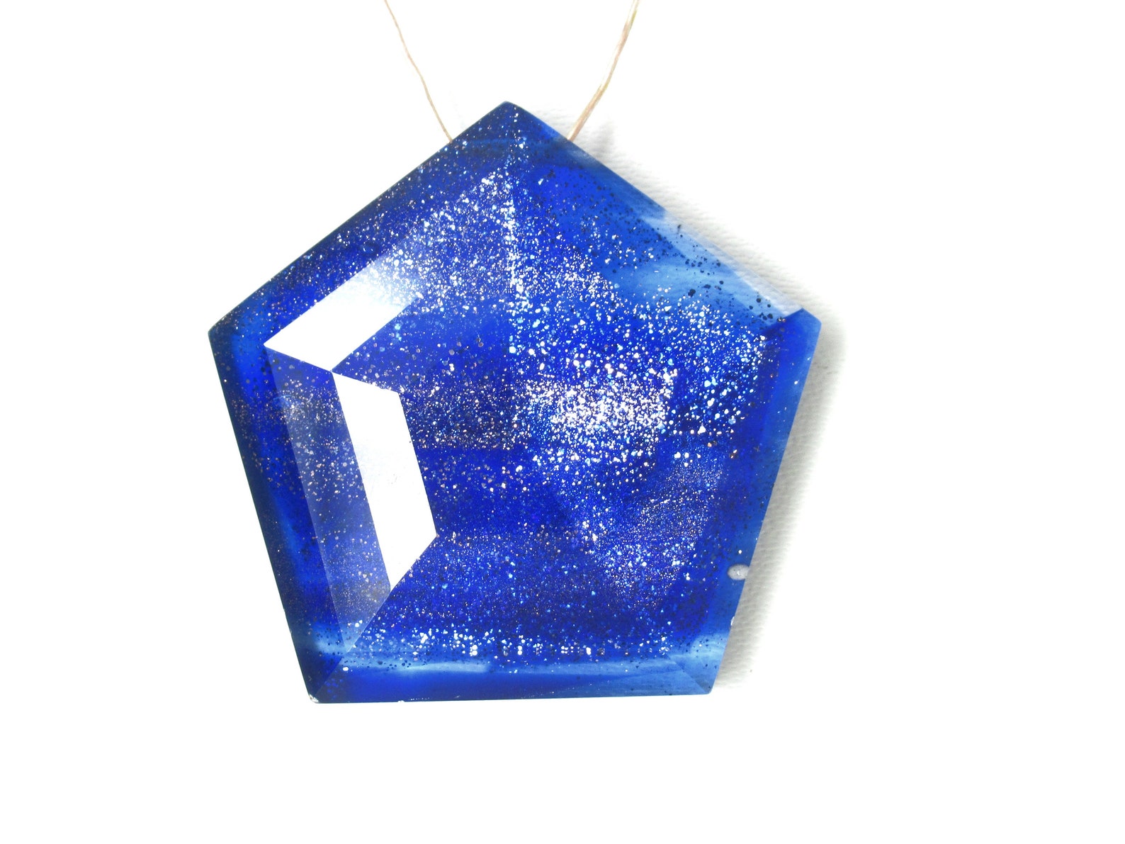 Blue Lolite Moonstone Quartz Gemstones, Pentagon Shape Gemstones ...