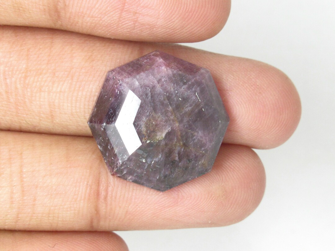 Natural Ruby Gemstones, Octagon Shape Gemstones, Cabochon Faceted Cut ...