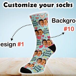 Bff Custom Gifts Custom BFF Face Sock Best Friend Socks BAE - Etsy