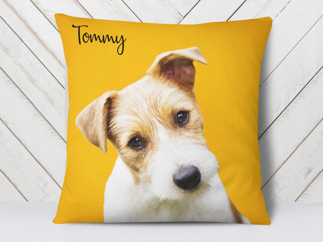 Custom Pet Pillow With Photo Of Your Pet On Custom Color Etsy custom-pet-pillow-with-photo-of-your-pet-on-custom-color-etsy