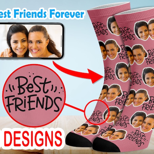 Custom Face Socks Personalized Best Friends Photo Sock - Etsy