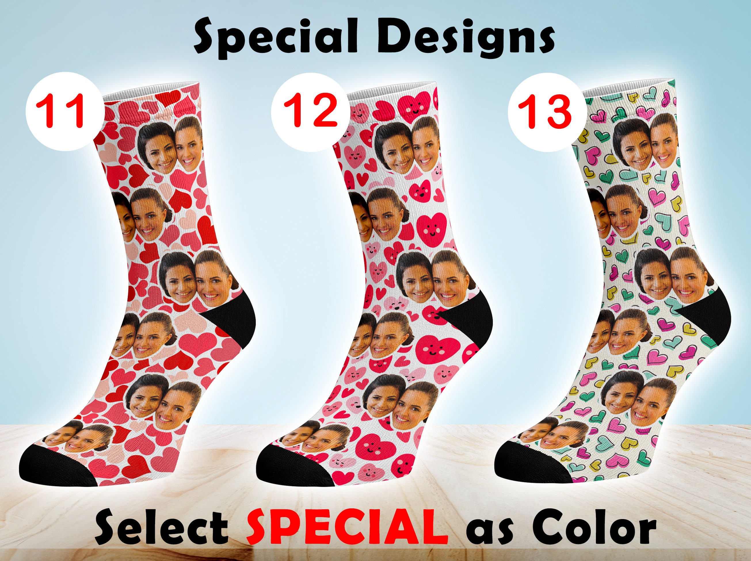 Bff Custom Gifts Custom BFF Face Sock Best Friend Socks BAE - Etsy