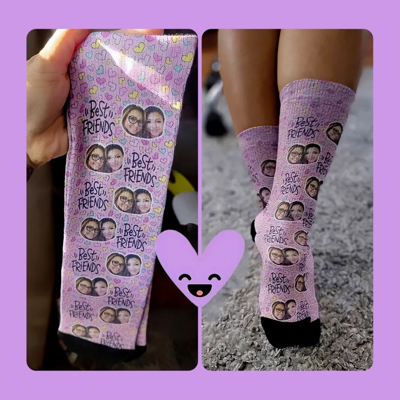 Bff Custom Gifts Custom BFF Face Sock Best Friend Socks BAE - Etsy
