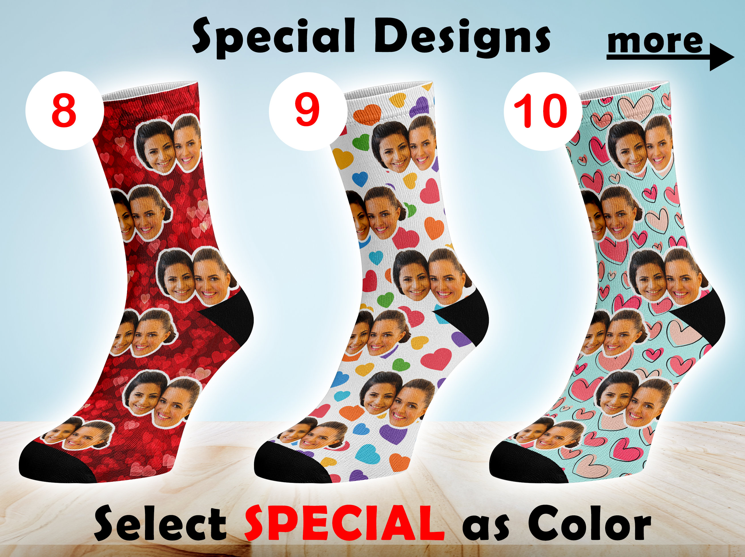 Bff Custom Gifts Custom BFF Face Sock Best Friend Socks BAE - Etsy