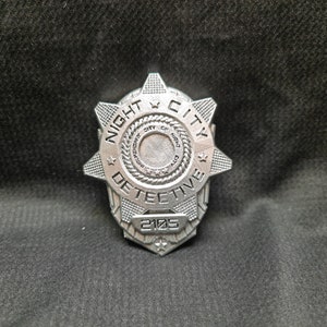 NCPD Maxtac Police Detective Badge Replicas From the Cyberpunk 2077 ...
