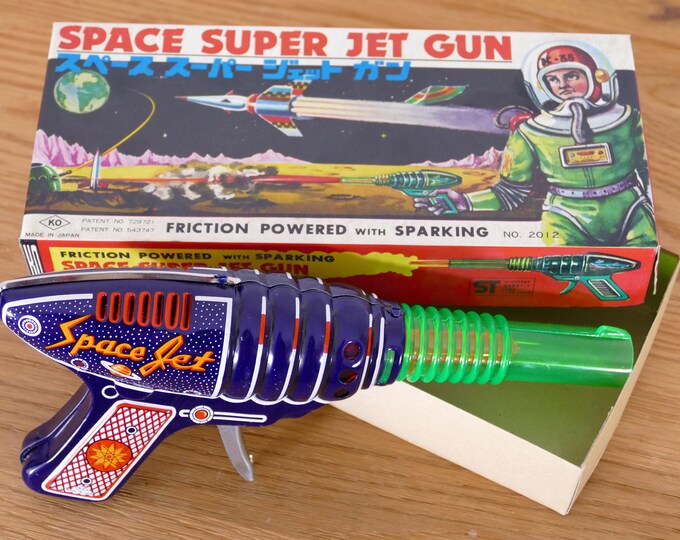 Space Super Jet Ray Gun Yoshiya Nomura Tin Raygun Vintage Japan Robot ...
