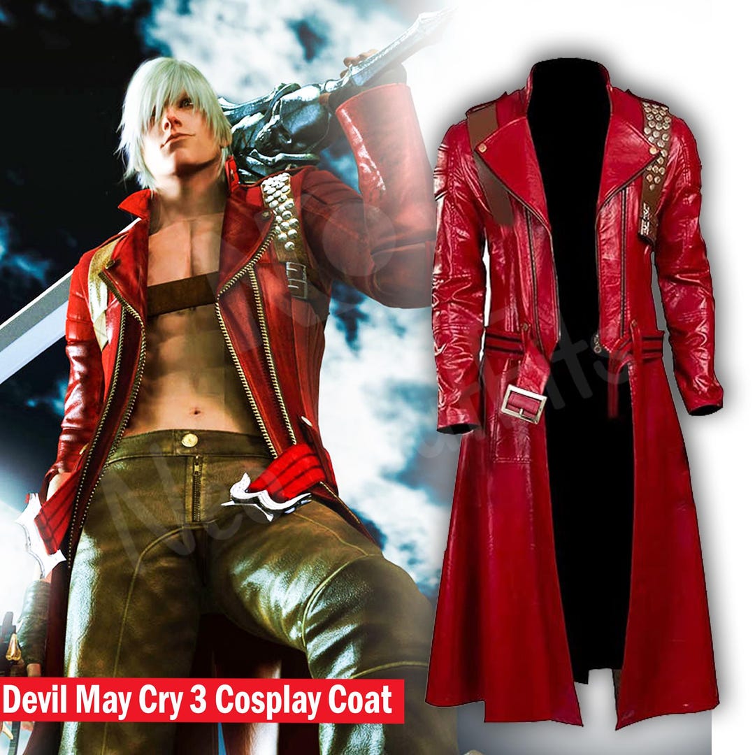 Dante Devils May Cry Cosplay Costume Devils May Cry 3 Red Coat ...