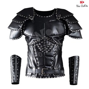 Witcher Season 2 Cosplay Costume Rivia Black Leather Vest and Armors of ...