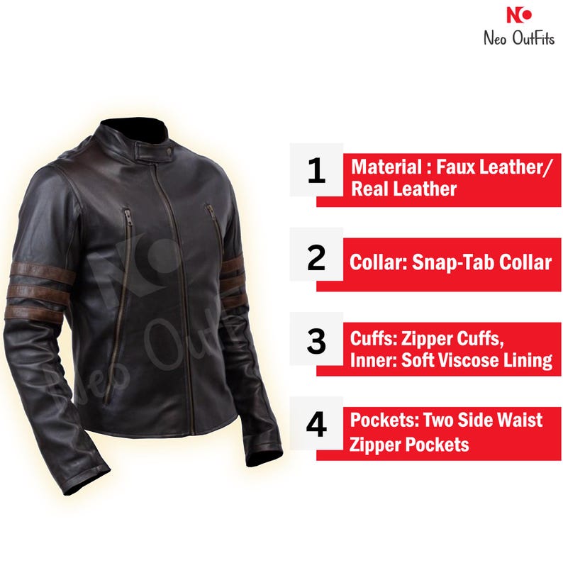 X-men Origins Wolverine Hugh Jackman Leather Jacket Premium Cosplay ...