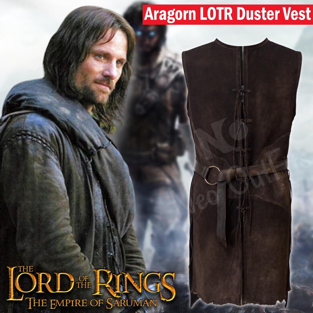 Aragorn's Leather Vest Lord of the Ring's Strider Cosplay Genuine ...