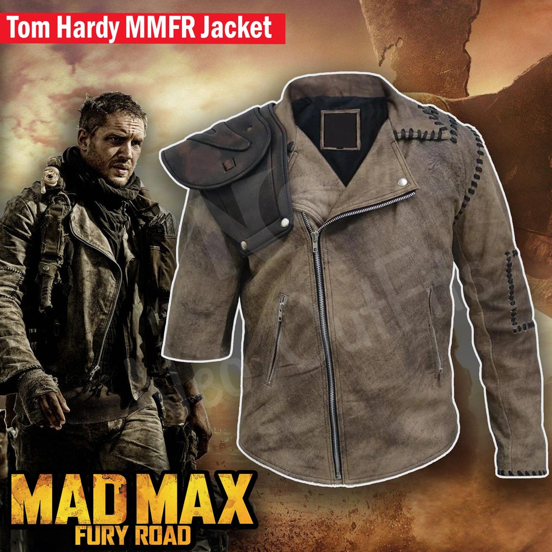 Tom Hardys Mad Max 4 Fury Road Leather Jacket Max Rockatansky Cosplay Coat Distressed Leather ...