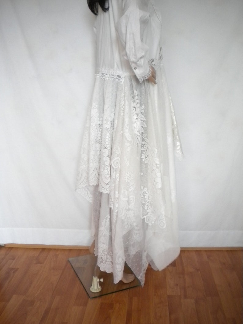 Bohemian Shabby Chic Tattered Dress Coat, Long Hippie Gypsy Festival ...