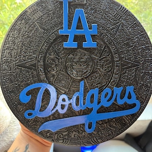 Los Angeles Dodgers Aztec Calendar Sign MLB Wall Art Man Cave - Etsy