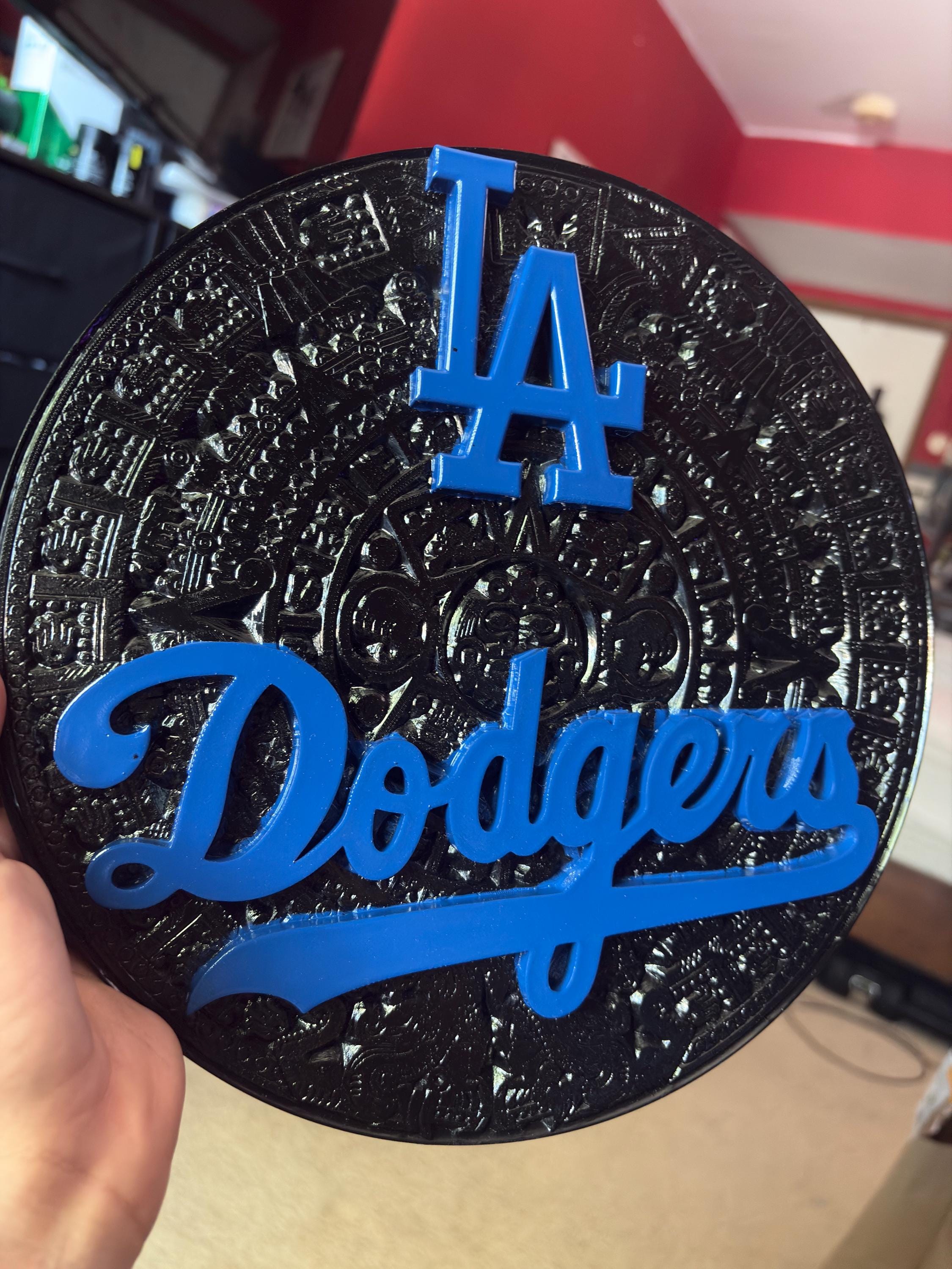 Los Angeles Dodgers Aztec Calendar Sign MLB Wall Art Man Cave - Etsy
