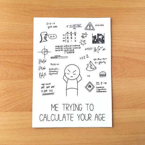 Maths Birthday Card Great Birthday - Etsy