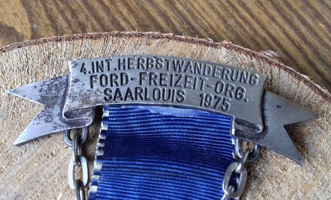 Rar Collectible Badge With Silk Ribbon 1975 West German - Etsy