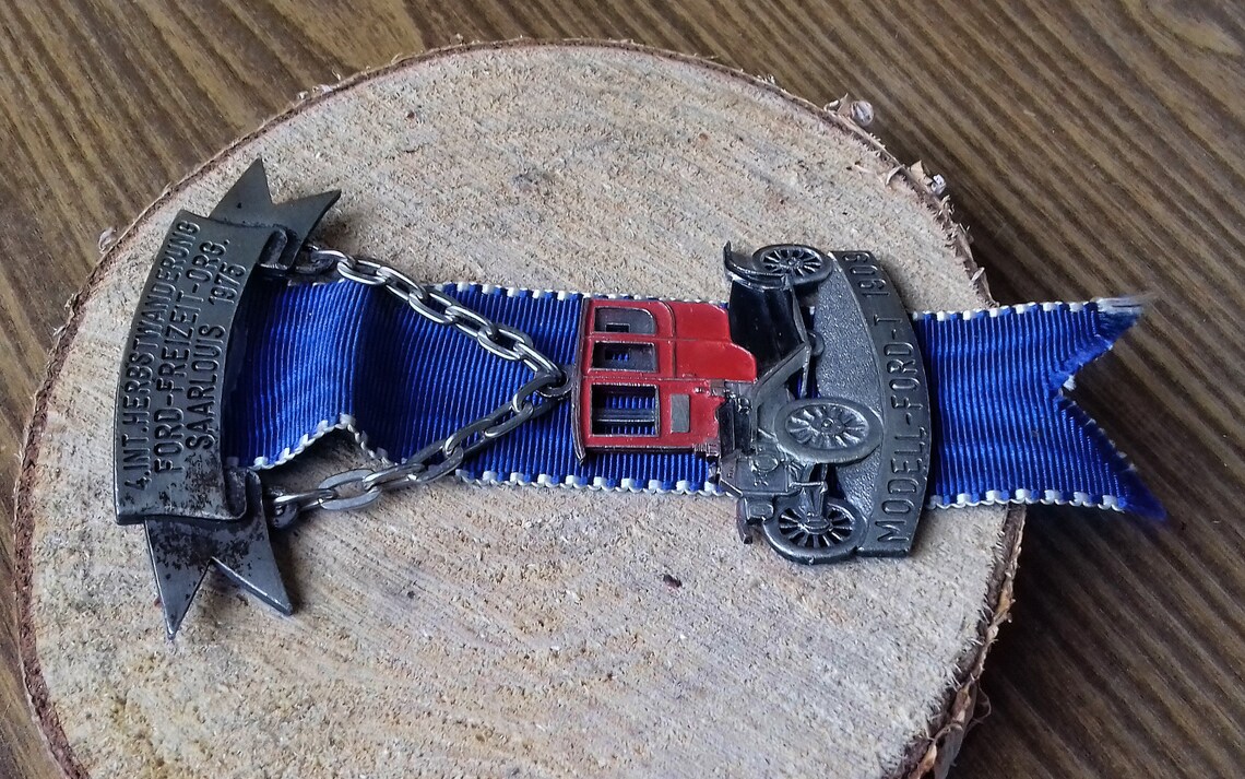 Rar Collectible Badge With Silk Ribbon 1975 West German - Etsy