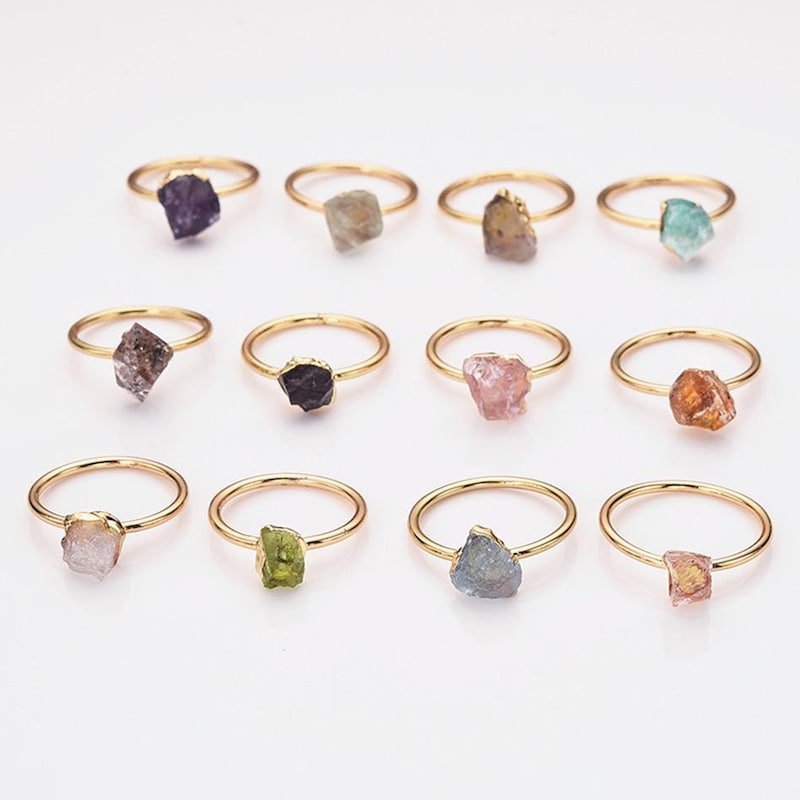 Natural Stone Ring - Etsy