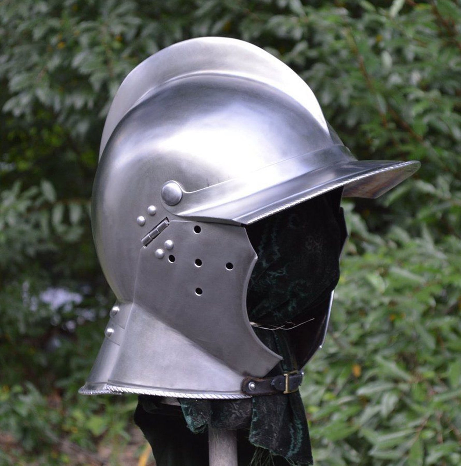 German Burgonet Helmet Larp Helmet | Etsy