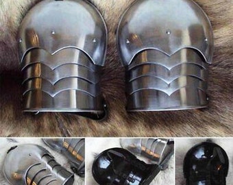 Medieval Steel LARP Pauldrons and Gorget Set | Etsy