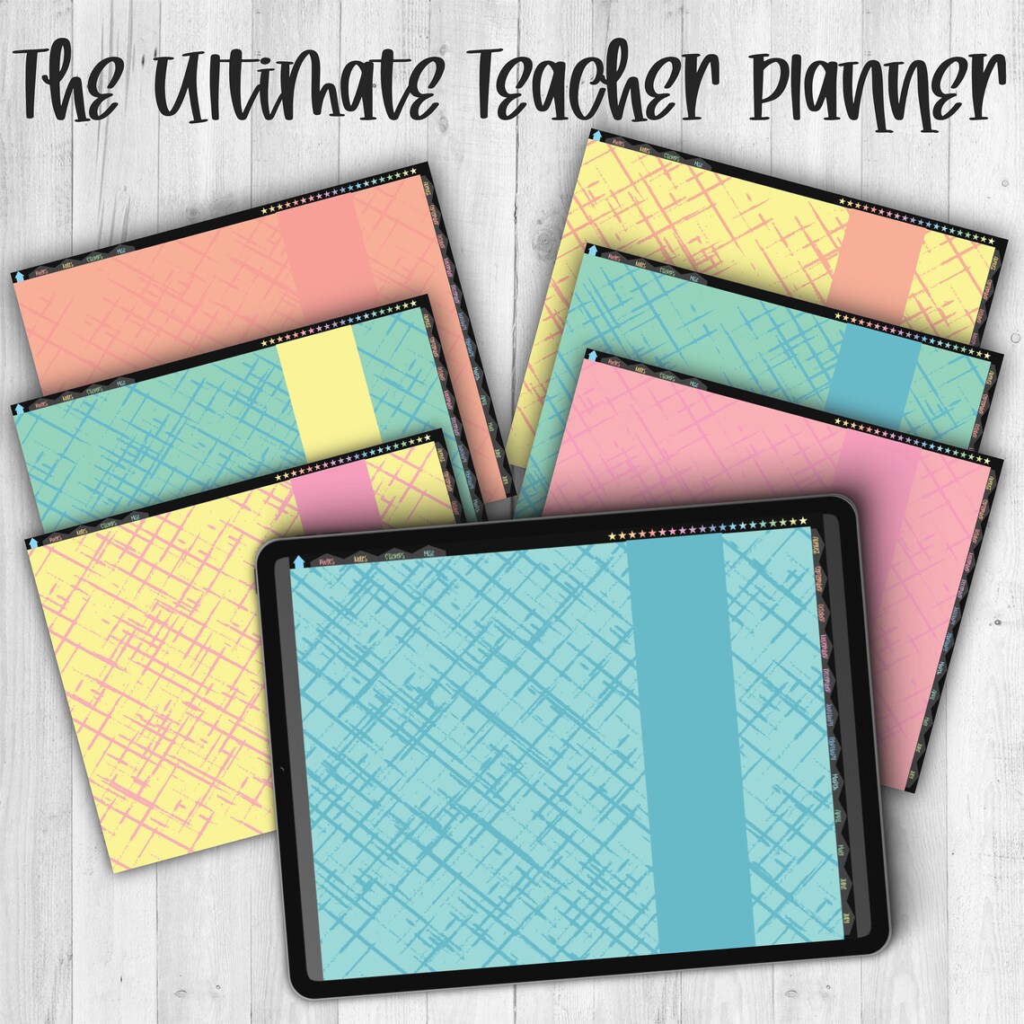 DIGITAL TEACHER PLANNER Dark Paper Teacher Planner - Etsy