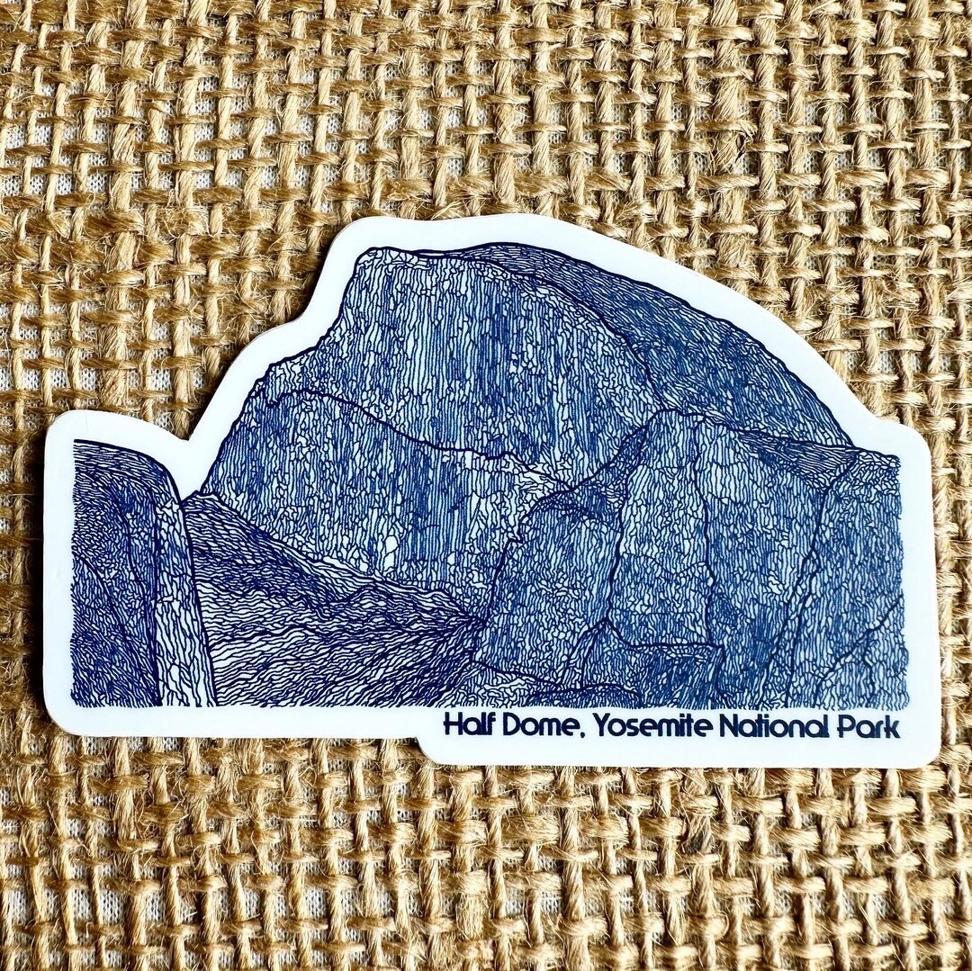 Half Dome Sticker -- Yosemite Sticker -- Yosemite National Park Sticker ...