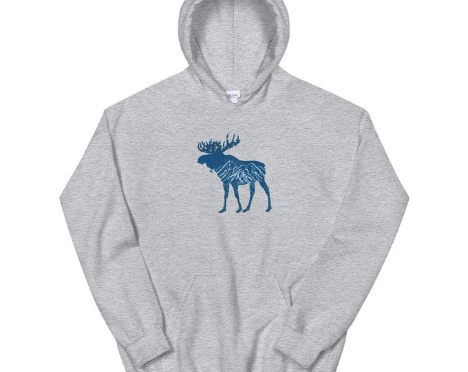 Alaska Moose Unisex Hoodie - Etsy