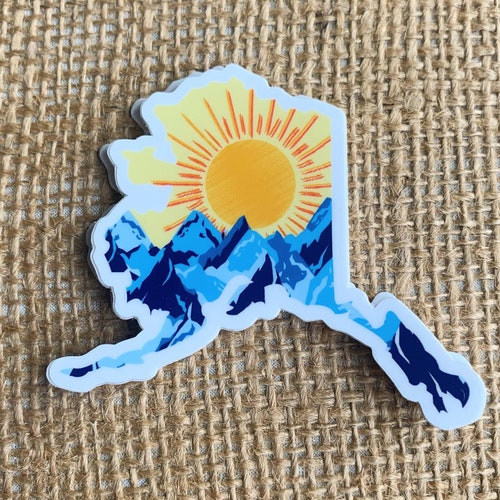 Alaska 907 Camper Sticker Alaska Midnight Sun Sticker - Etsy