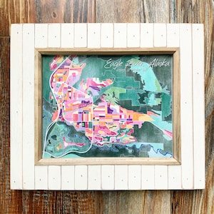 Eagle River, Alaska Map -- Hand Illustrated and Drawn Map of Eagle ...