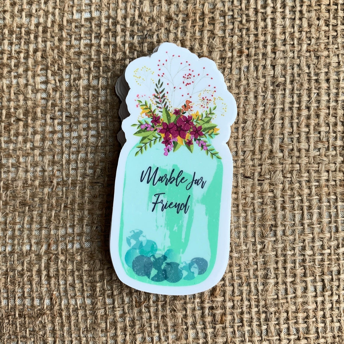 Marble Jar Friend Sticker - Etsy
