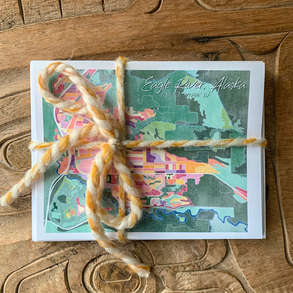 Alaska Watercolor Map Cards Hand Drawn and Illustrated | Etsy