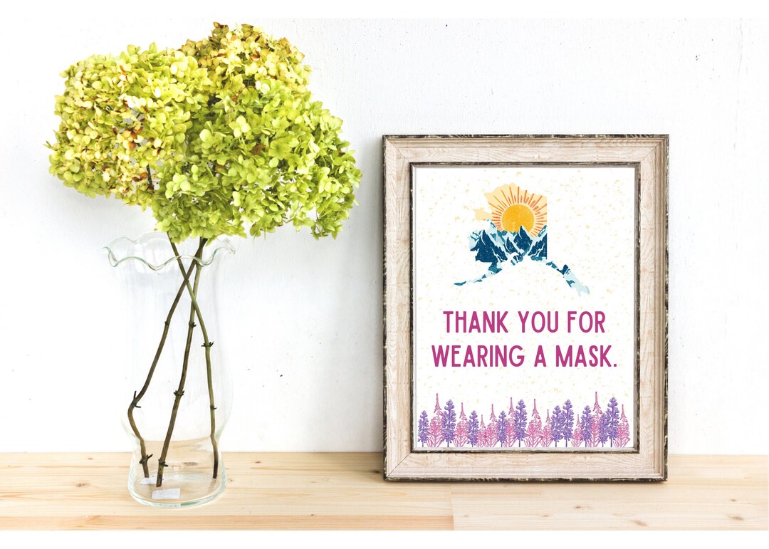 Alaska State Face Mask Signs -- Download and Print Alaska Face Mask ...
