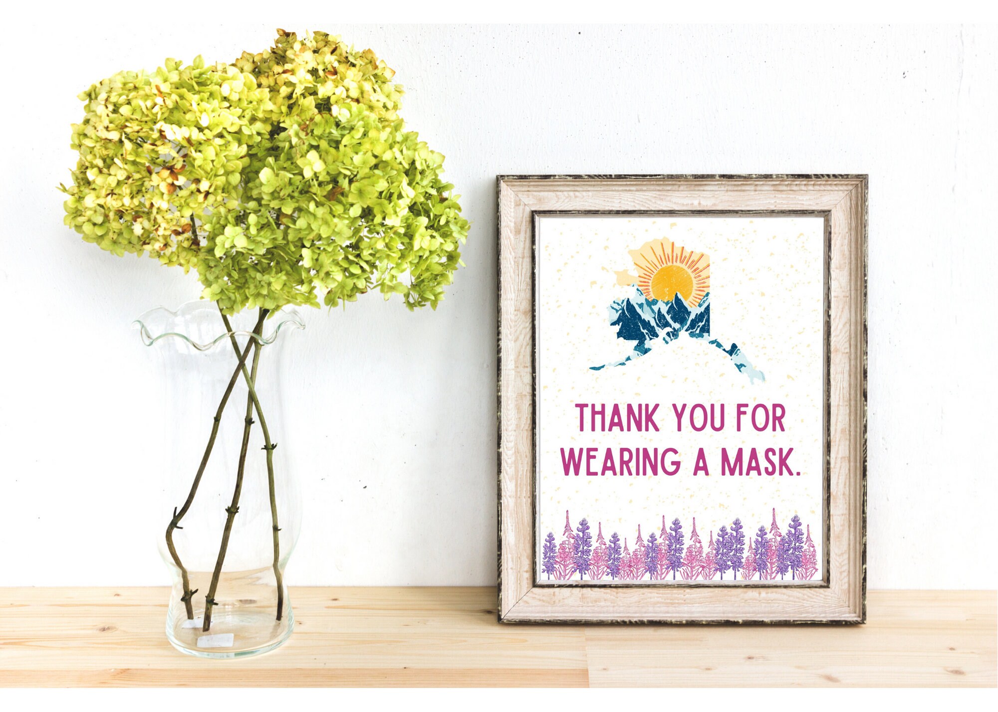 Alaska State Face Mask Signs Download and Print Alaska Face - Etsy