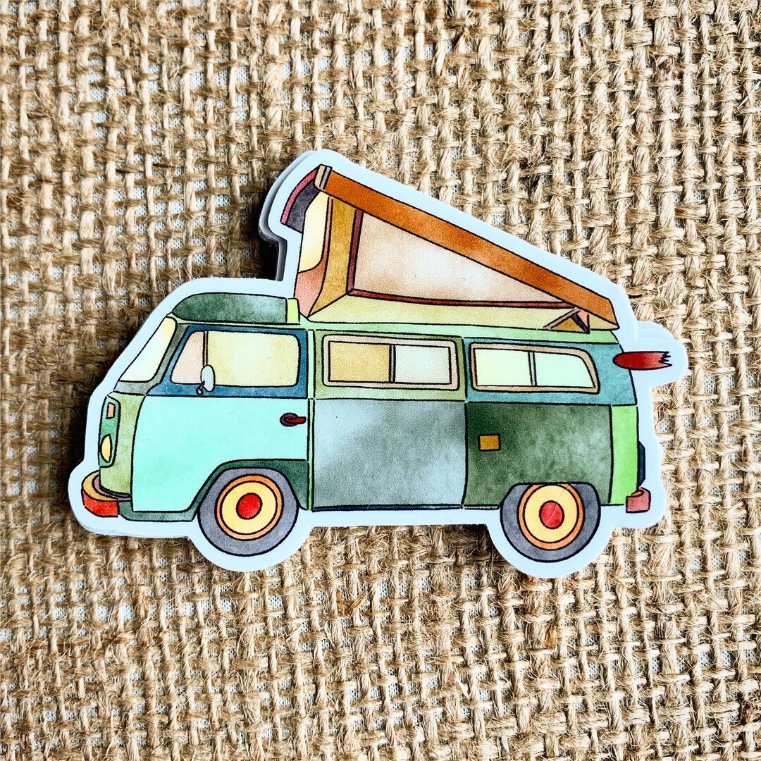 Camper Van Sticker -- Pop up Camper Sticker - Etsy